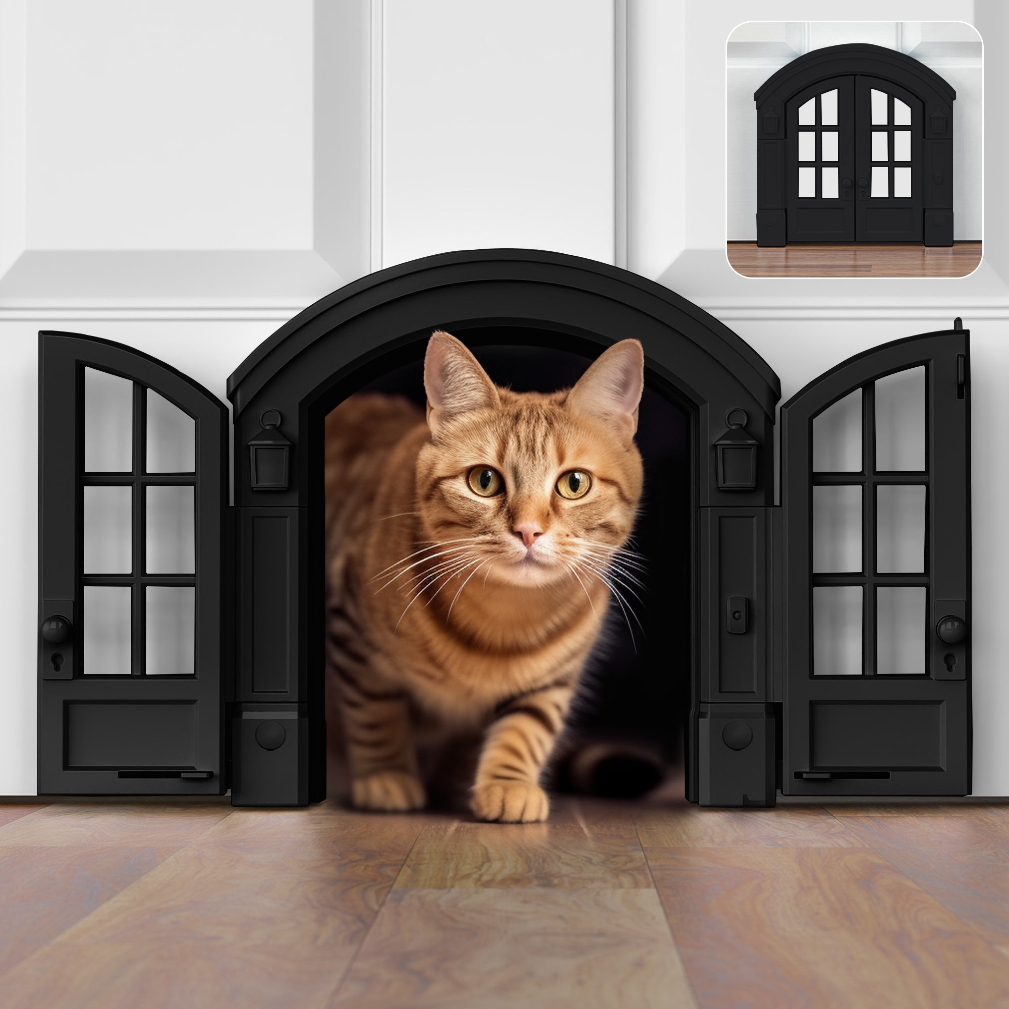 French Cat Door - Patented Cat Door for Interior Doors - Tres Chic ...